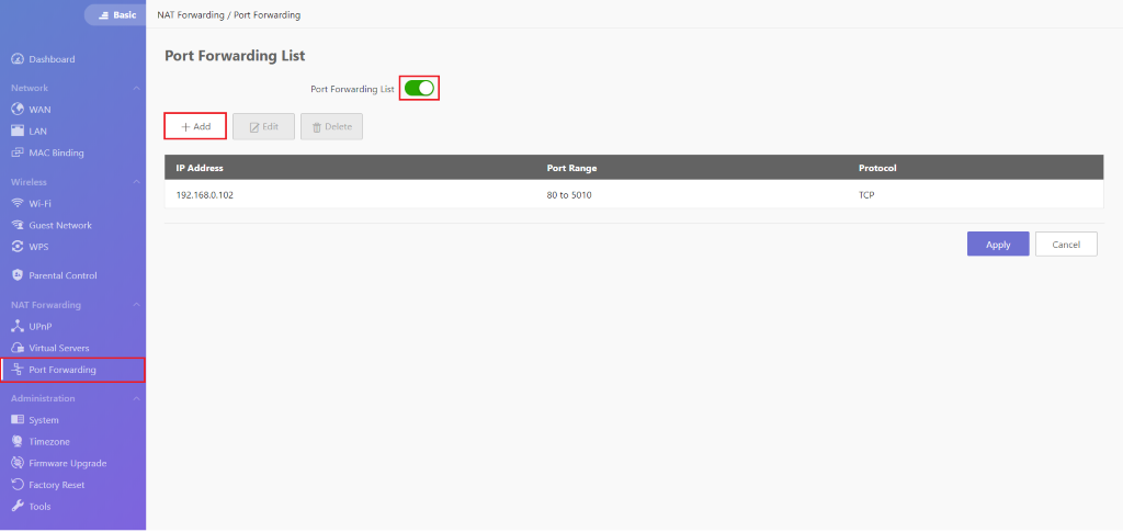 How Do I Add And Enable Port Forwarding Amber Support