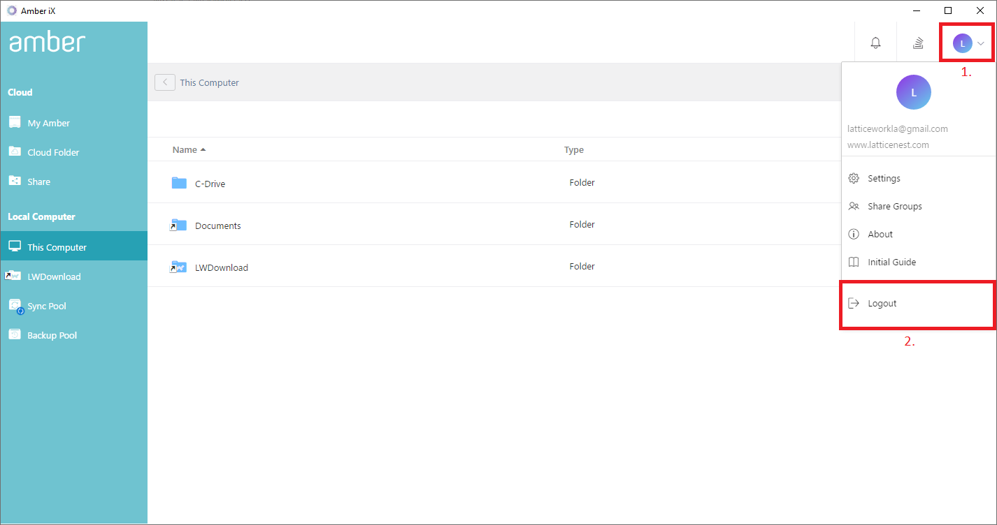 How to log out of Amber iX Desktop? – Amber Support