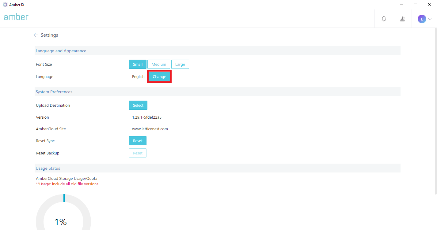 How to change the language of Amber iX Desktop? – Amber Support