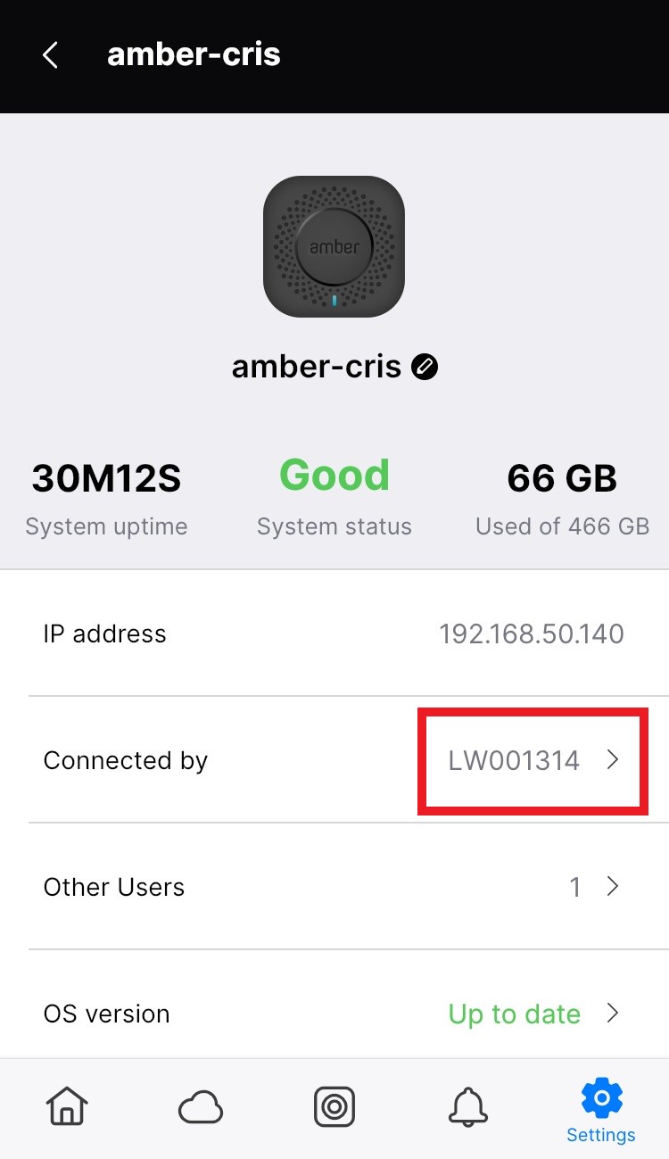 I set up my Amber X through ethernet, how can I set the connection to ...