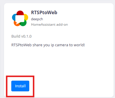 Installing RTSPtoWeb (Home Assistant add-on) – Amber Support